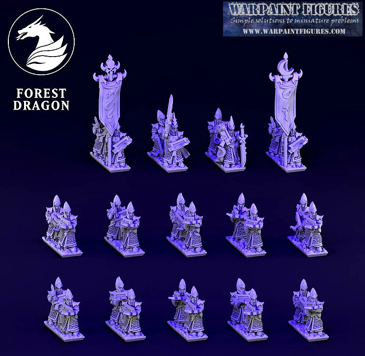 3D Printed 10mm Dire Elves Miniatures For Warmaster or KOW - Warpaint ...