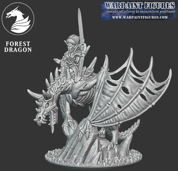 10mm Vampire Lords - Lady On Winged Horror - Forest Dragon Miniatures ...