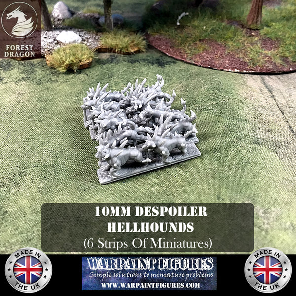 Warpaint Figures - 10mm Chaos Hell Hounds Warmaster Miniatures