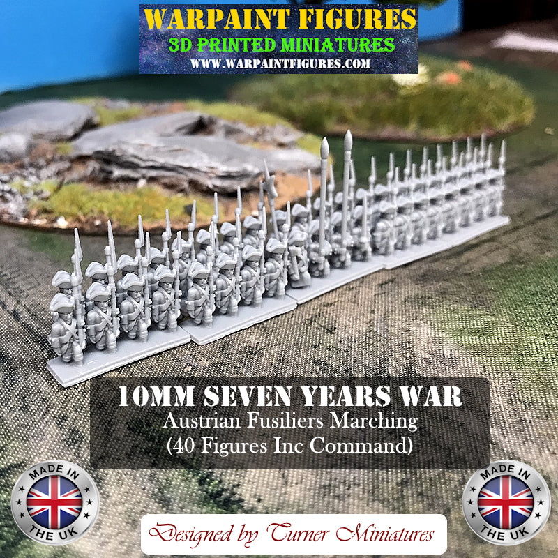WPF - 3D Printed 10mm SYW Austrian Fusiliers/Musketeers (Marching ...