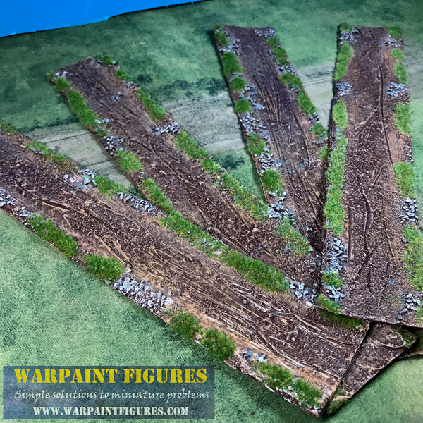 50mm Wide True Flexible Roads/Tracks (Straights) For Wargaming Wargames ...