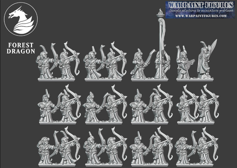 3D Printed - 10mm Noble Elves for Warmaster - Forest Dragon - Warpaint ...