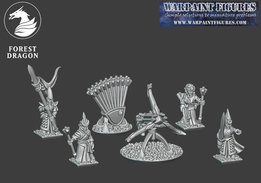 3D Printed - 10mm Noble Elves for Warmaster - Forest Dragon - Warpaint ...