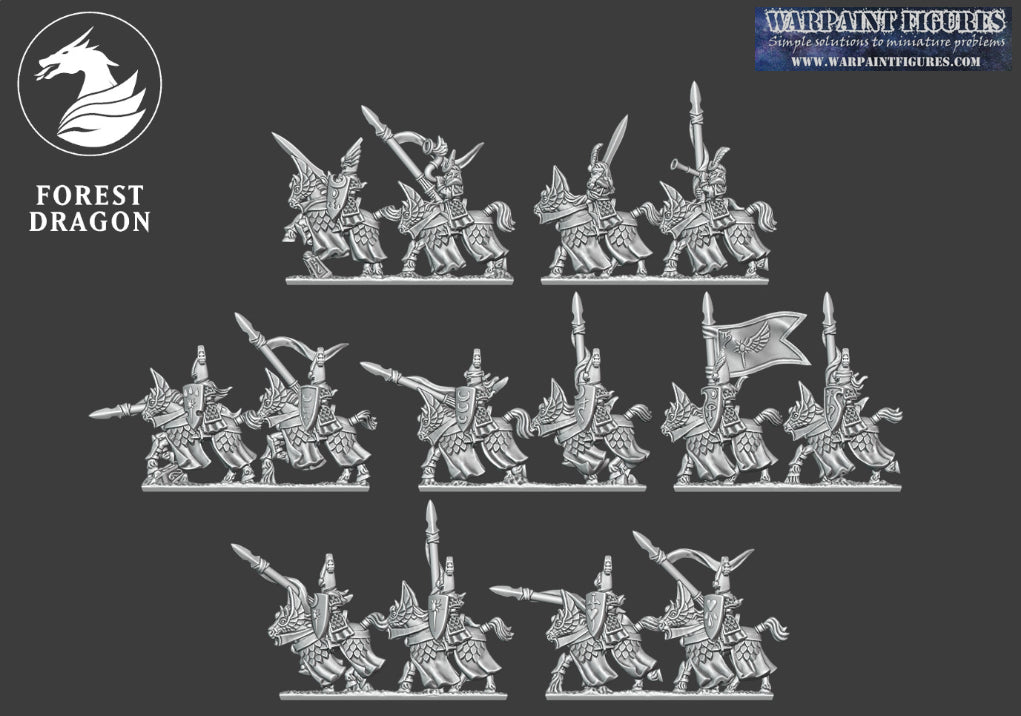 3D Printed - 10mm Noble Elves for Warmaster - Forest Dragon - Warpaint ...