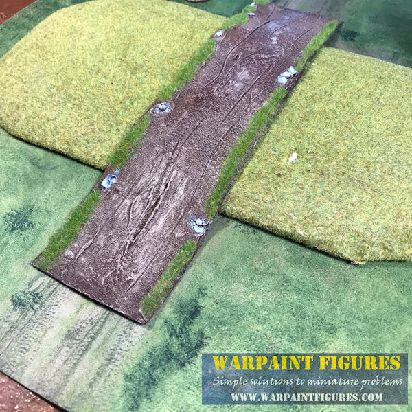 75mm Wide True Flexible Roads/Tracks (Straights) For Wargaming Wargames ...