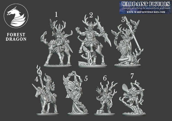 3D Printed 10mm Wood Elves Miniatures For Warmaster or KOW - Warpaint ...