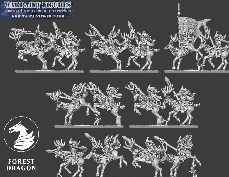 3D Printed 10mm Wood Elves Miniatures For Warmaster or KOW - Warpaint ...