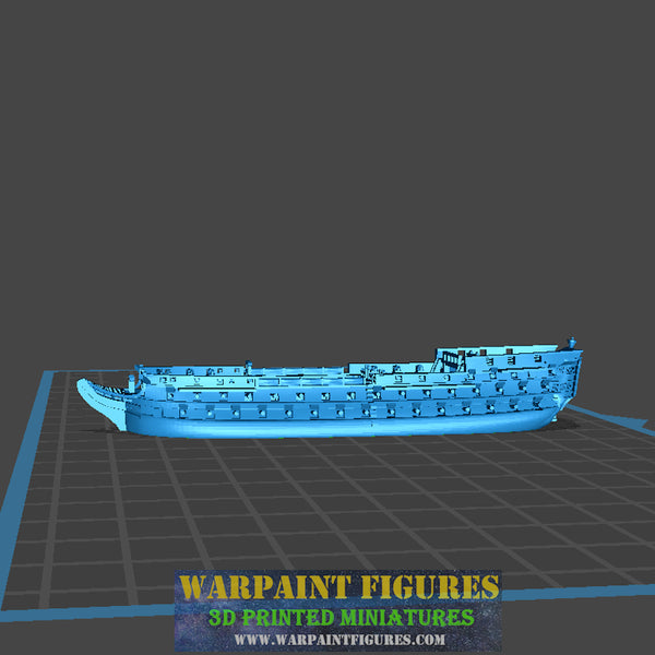 Warpaint Figures - 3D Printed Tonnant 1/700th French 3rd Rate Ship