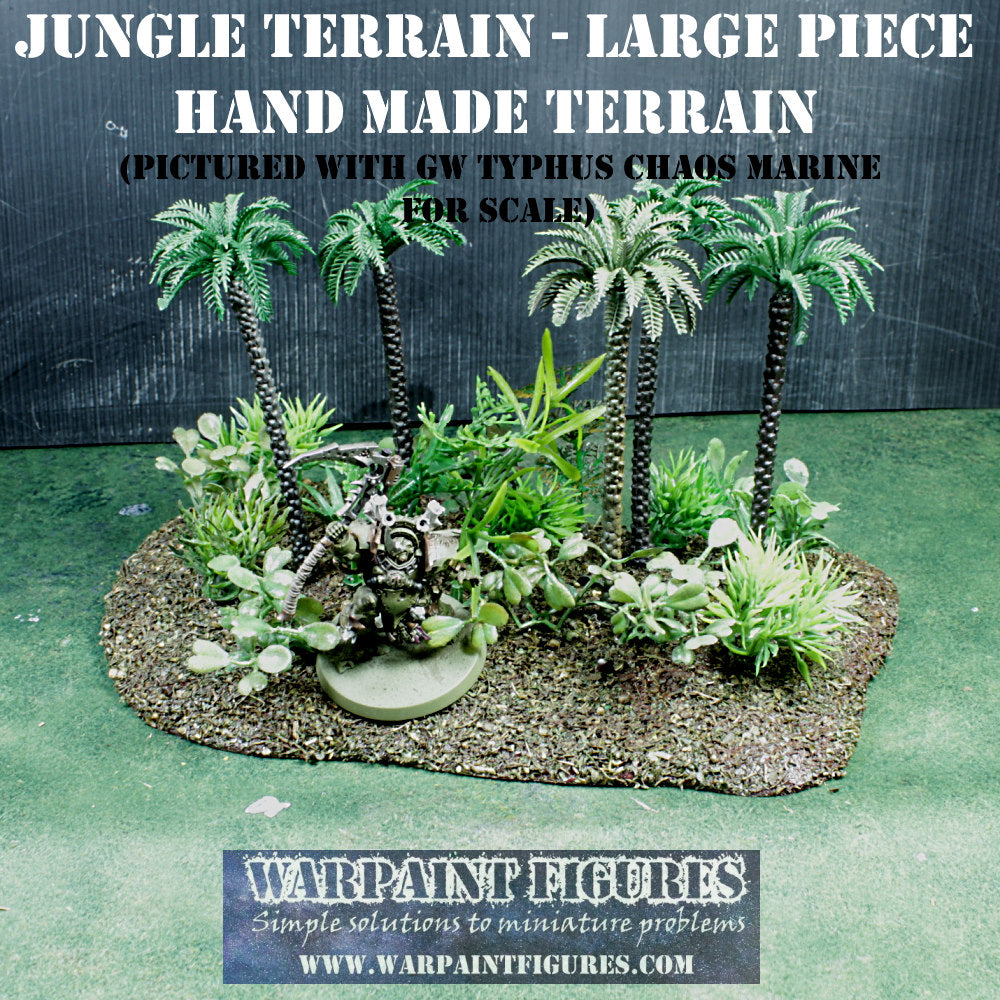 Warpaint Figures - Large Jungle Wargaming Terrain Pieces 40K, FOW, BA
